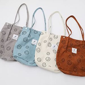 Women's Tote Bag Smiley Face Casual Tote shoulder bag Handbag Big Capacity Shoulder Bag school crossbody bags