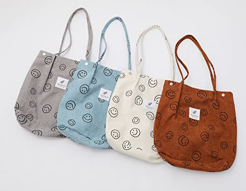 Women's Tote Bag Smiley Face Casual Tote shoulder bag Handbag Big Capacity Shoulder Bag school crossbody bags