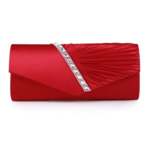 women’s evening bags, shoulder -handed bags bride bridesmaid wedding dress bag (color : red, size : 9.05 * 3.93inch)