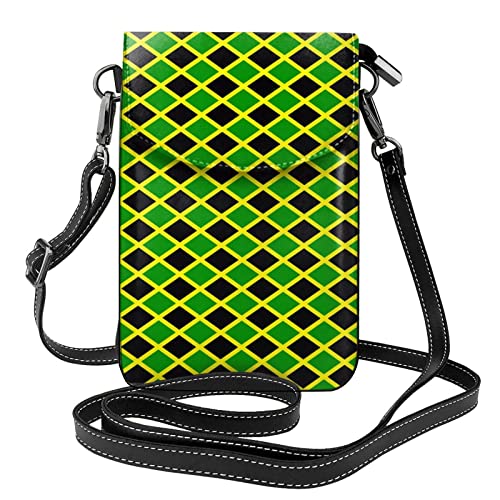 Cell Phone Purse Wallet Jamaican Flag Stripe Small Crossbody Purse Bags With Shoulder Strap For Women Teen Girls