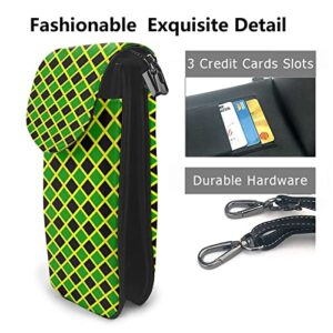 Cell Phone Purse Wallet Jamaican Flag Stripe Small Crossbody Purse Bags With Shoulder Strap For Women Teen Girls