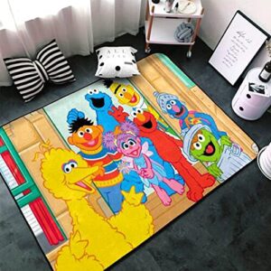 cartoon 𝐒𝐞.𝐒𝐚𝐦𝐞 𝐒.𝐓𝐫𝐞𝐞𝐭 area rug, 𝐄𝐋.𝐌𝐨 pattern theme kids bedroom carpet, non-slip washable mat for room nursery dorm living room home decor 60 * 39in