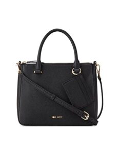 nine west lucianne jet set satchel, black