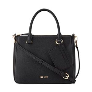 NINE WEST LUCIANNE Jet Set Satchel, Black