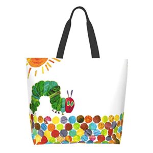 The Very Hungry Caterpillar Women Large Capacity Tote Bag Casual Shoulder Bag Fashion Handbag Shopping Bag Daily Bag