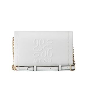 NINE WEST Emmaline Mini Crossbody Flap, Optic White