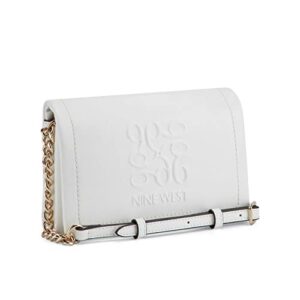 NINE WEST Emmaline Mini Crossbody Flap, Optic White