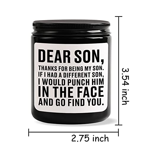 Son Gifts, Gifts for Son Adult, Birthday Gifts for Son from Mom Dad, Son Birthday Gift Ideas, Funny Fathers Day Valentines Day Christmas Graduation Gifts for Son - Sandalwood Scented Candles for Men