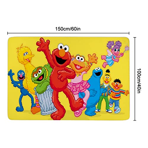 Cartoon 𝐒𝐞.𝐒𝐚𝐦𝐞 𝐒.𝐓𝐫𝐞𝐞𝐭 Area Rug, 𝐄𝐋.𝐌𝐨 Pattern Theme Kids Bedroom Carpet, Non-Slip Washable Mat for Room Nursery Dorm Living Room Home Decor 60 * 39in