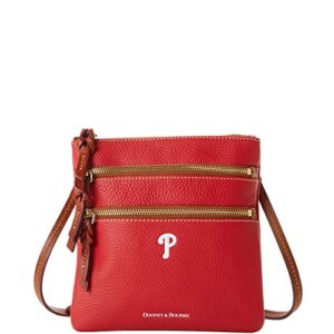 dooney & bourke mlb philadelphia phillies n s triple zip crossbody shoulder bag