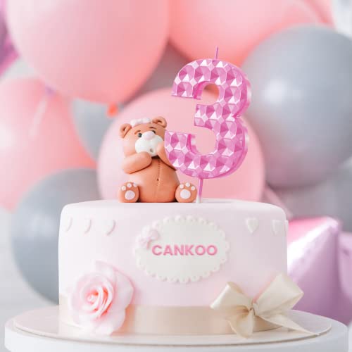 Number 2 Candle Birthday Girl - 2 Birthday Candles for Cake Topper - Big Pink Candles Number 21st 21 22 23 24 25 26 27 28 29