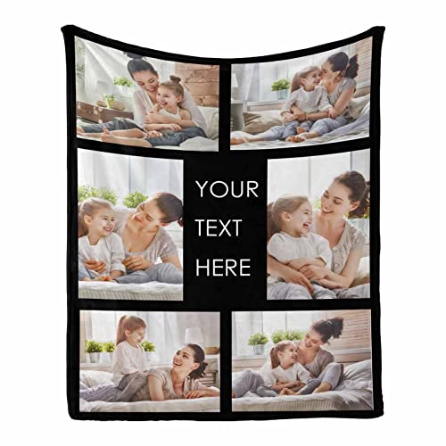 InterestPrint Custom Photo Blanket Gifts for Daughter Mom, Memory Personalized Blanket with Picture Birthday Mothers Day Valentine Wedding Gift for Her Him Wife Husband friend friend, 30 x 40 Inches