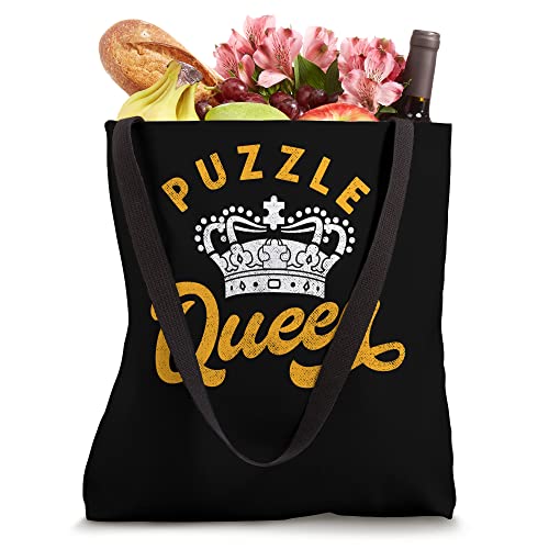 Puzzle Queen | Puzzle Pieces | Jigsaw Puzzle Lover Tote Bag