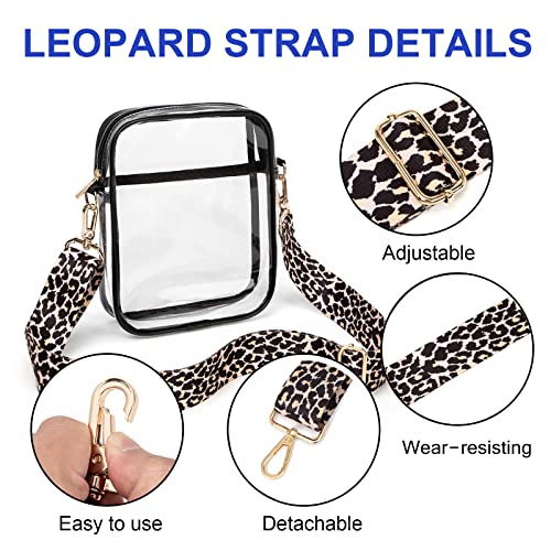 TEABAN Clear Delicate Crossbody Purse Bag, Stadium Approved Transparent Bag for Festivals, Sports Events, Small Concerts Bag for Women Men with Inner Pocket and Adjustable Shoulder Strap