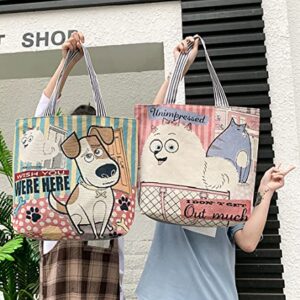 Bisadon Students Fashion Trendy Ethnic Style Bags for Women Female Shopping Bag Cartoon Canvas Embroidered Locking Backpack Pink