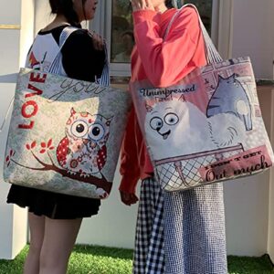 Bisadon Students Fashion Trendy Ethnic Style Bags for Women Female Shopping Bag Cartoon Canvas Embroidered Locking Backpack Pink