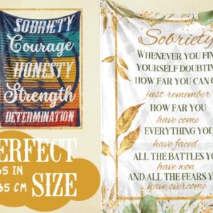 InnoBeta Sobriety Gifts for Women, AA Gifts Sobriety for Women - Whenever You Find Yourself Doubting, Sobriety Blanket, Sober Gifts for Women, Friends, Flannel Throw Blanket - 50"x 65"