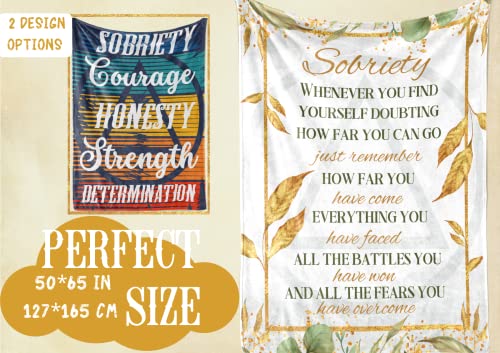 InnoBeta Sobriety Gifts for Women, AA Gifts Sobriety for Women - Whenever You Find Yourself Doubting, Sobriety Blanket, Sober Gifts for Women, Friends, Flannel Throw Blanket - 50"x 65"