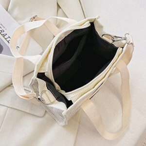 Tote Bag Women Cute Hobo Bag Satchel Bag Shoulder Bag Crossbody Bags Phone Purse Corduroy Small Tote Handbag 2023