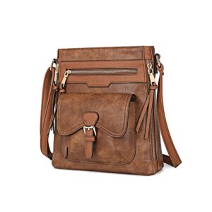 rich leaf crossbody bag for women shoulder messenger bag satchel handbag purse long over strap tassel multiple pockets lightweight brown