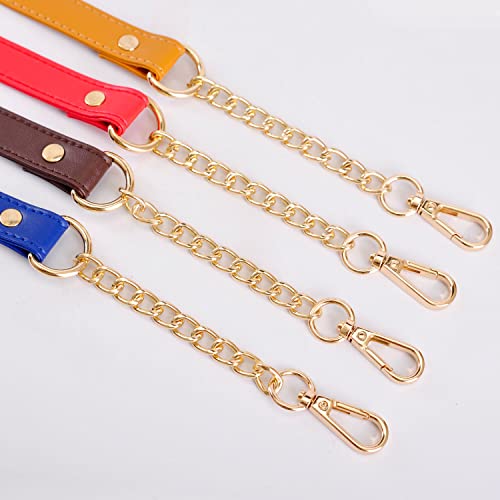 VanEnjoy 2PCS Microfiber Leather Purse Chain Handles Replacement for Shoulder Bag Handbag - 23.6x0.71(LxW) (Expresso-Gold Metal)