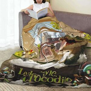 Crocodile Blanket Ultra-Soft for Couch Bed Warm 60"x50" Fleece Plush Throw Blanket Suitable for All Season