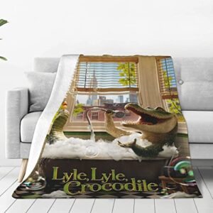 Crocodile Blanket Ultra-Soft for Couch Bed Warm 60"x50" Fleece Plush Throw Blanket Suitable for All Season