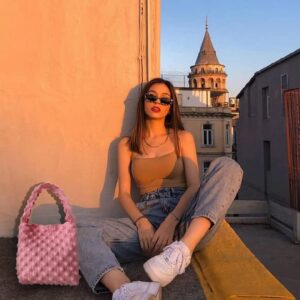 Hobo Bag for Women Knit Bag Satchel Bag Crossbody Bags Pineapple Beach Bag Travel Summer Bag Cute Purses Tote Handbag 2023