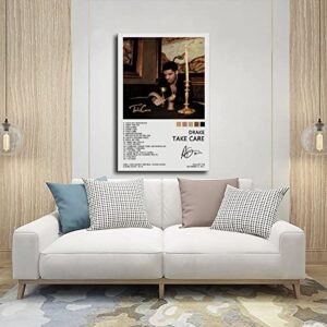 Drake Take Care Album Cover Poster Canvas Poster Wall Art Decor Print Picture Paintings for Living Room Bedroom Decoration Unframe 16x24inch(40x60cm)