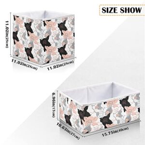 DOMIKING Pigs Branches Storage Bins for Gifts Foldable Cuboid Shelf Baskets with Sturdy Handle Nesting Baskets for Closet Shelves Bedroom