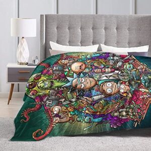 Cartoon Ultra Soft Throw Blankets Flannel Blankets for Sofa Couch Living Room/Bedroom Travel All Season 60"x50"