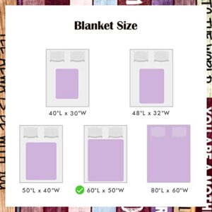 Valentines Day Gifts for Mom, Blanket for Mom Gifts, Mom Birthday Gifts, Presents for Mom from Son, Best Mom Ever Blanket, Super Soft Flannel Throw Blanket 60" × 50" (Purple)