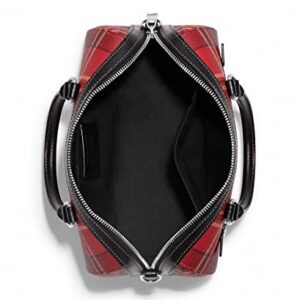 Coach Rowan Satchel, Crossgrain Leather, Red/Black Multi