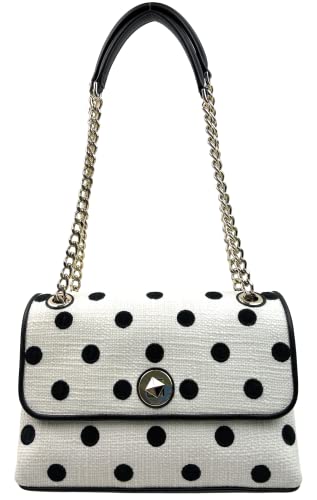 Kate Spade Natalia Embroidered Dot Medium Flap Shoulder Bag (Cream multi)