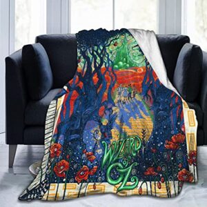 cartoon of oz throw blanket 60″x50″ ultra-soft anti-pilling flannel for living,couch,chair,sofa,room or bed to be gift