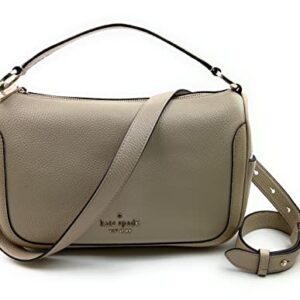 Kate Spade Smoosh Top Zip Satchel Crossbody Pebbled Leather (Light Sand)