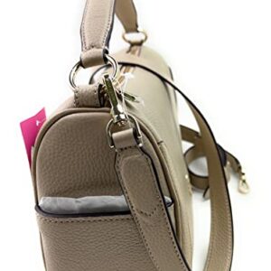 Kate Spade Smoosh Top Zip Satchel Crossbody Pebbled Leather (Light Sand)