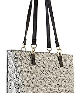 Nanette Lepore Lucrezia Logo Tote Shoulder Bag & Wristlet One Size Black/white