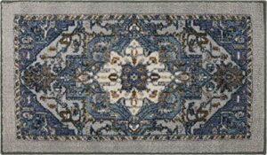 mohawk home manne medallion denim blue 1′ 8″ x 2′ 10″ area rug