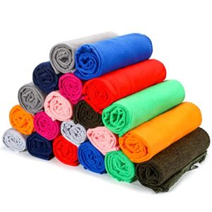 10 pack fleece throw blanket 50 x 60 inch travel blanket, solid colors fleece blanket airplane blanket for home, bed, sofa, couch, dorm, pet