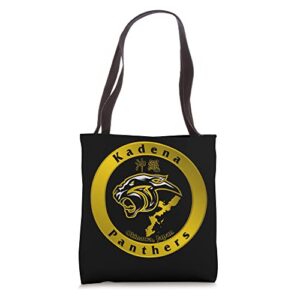 kadena okinawa japan panthers 沖縄 嘉手納カデナ高校 ryukyu island tote bag