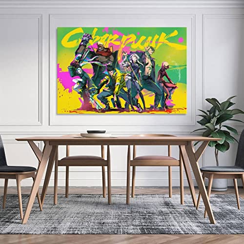 SHINX Cyber-Punk Edgerunners Anime Poster Poster Canvas 90s Wall Art Room Aesthetic Posters 12x18inch(30x45cm)