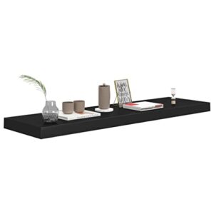 SKM Floating Shelves Wall Shelves for Awards, Books, Collectibles, Ornaments Display 35.4"x9.3"x1.5" 4 pcs Black