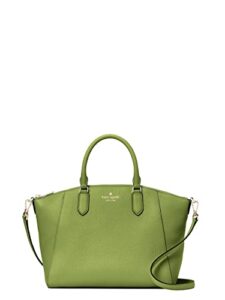 kate spade new york parker medium leather satchel kelp forest