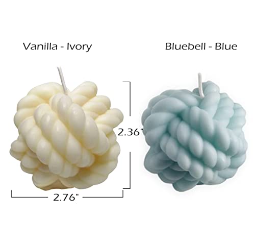 Vanilla Scented Bubble Candles Big Knot Ball Candle, Home Decor Cool Shaped Aesthetic Candles, Soy Wax Unique Candle Modern Candle Trendy Room Shelf Desk Decorations