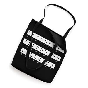 Learn Braille Language Love Braille Dots Braille Alphabet Tote Bag