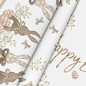 Horaldaily Easter Tablecloth 70x70 Inch Round, Spring Carrots Bunny Table Cover for Party Picnic Dinner Decor