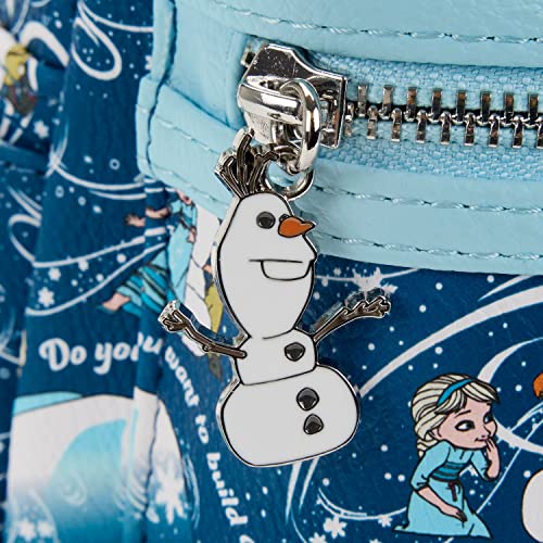 Loungefly Disney Frozen Elsa and Anna Snow Play Womens Double Strap Shoulder Bag Mini Backpack Purse