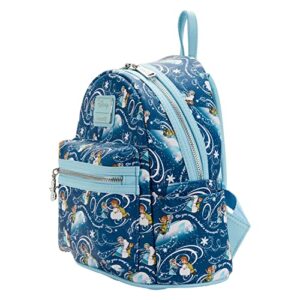 Loungefly Disney Frozen Elsa and Anna Snow Play Womens Double Strap Shoulder Bag Mini Backpack Purse