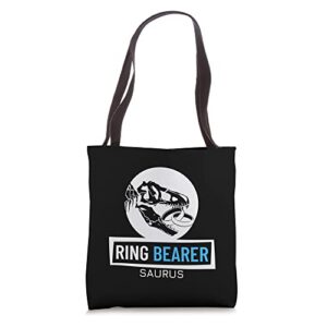 junior ring bearer saurus wedding party kids ring bearer tote bag